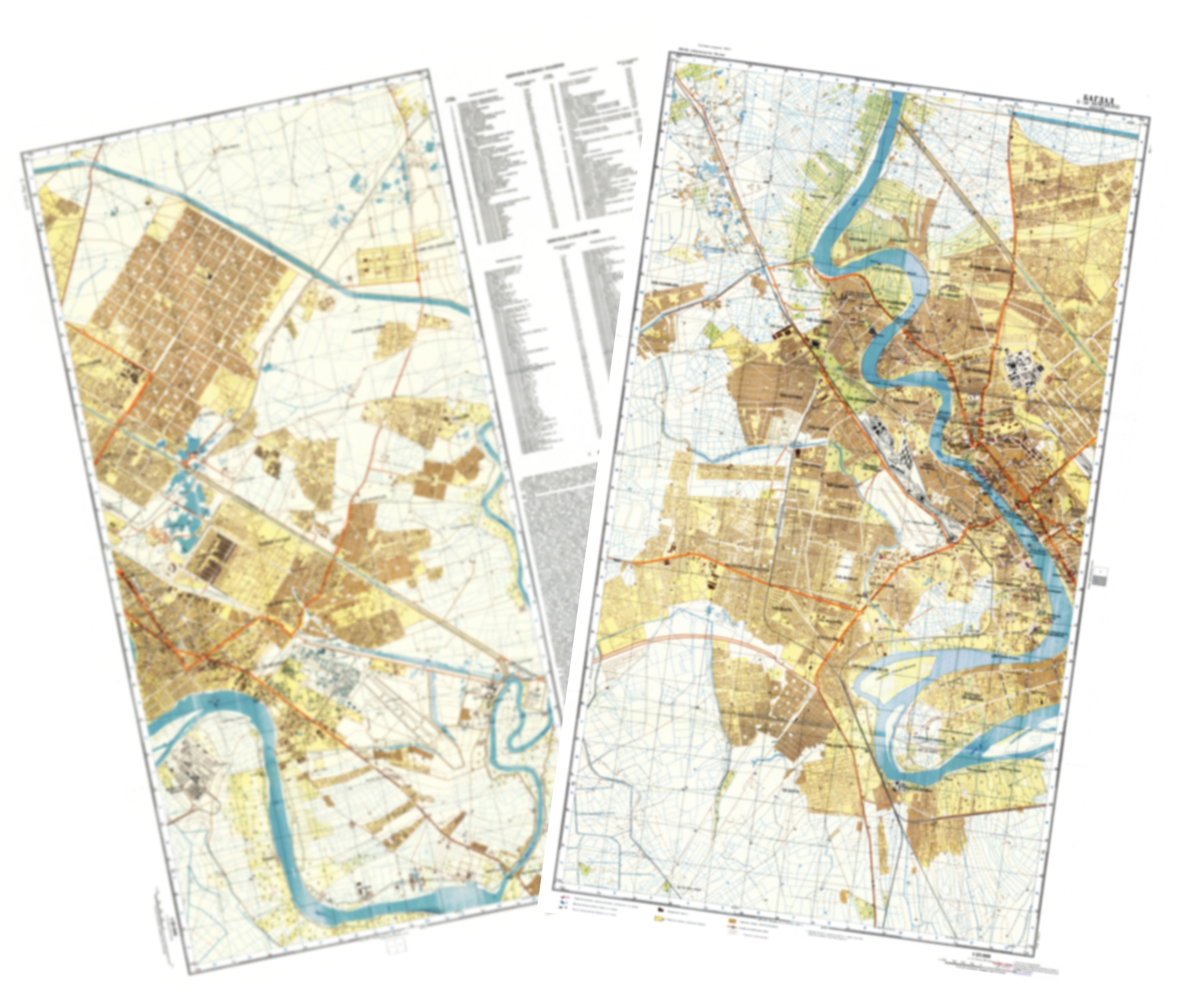 Baghdad (Iraq) 2-Sheet Set - Soviet Military City Plans