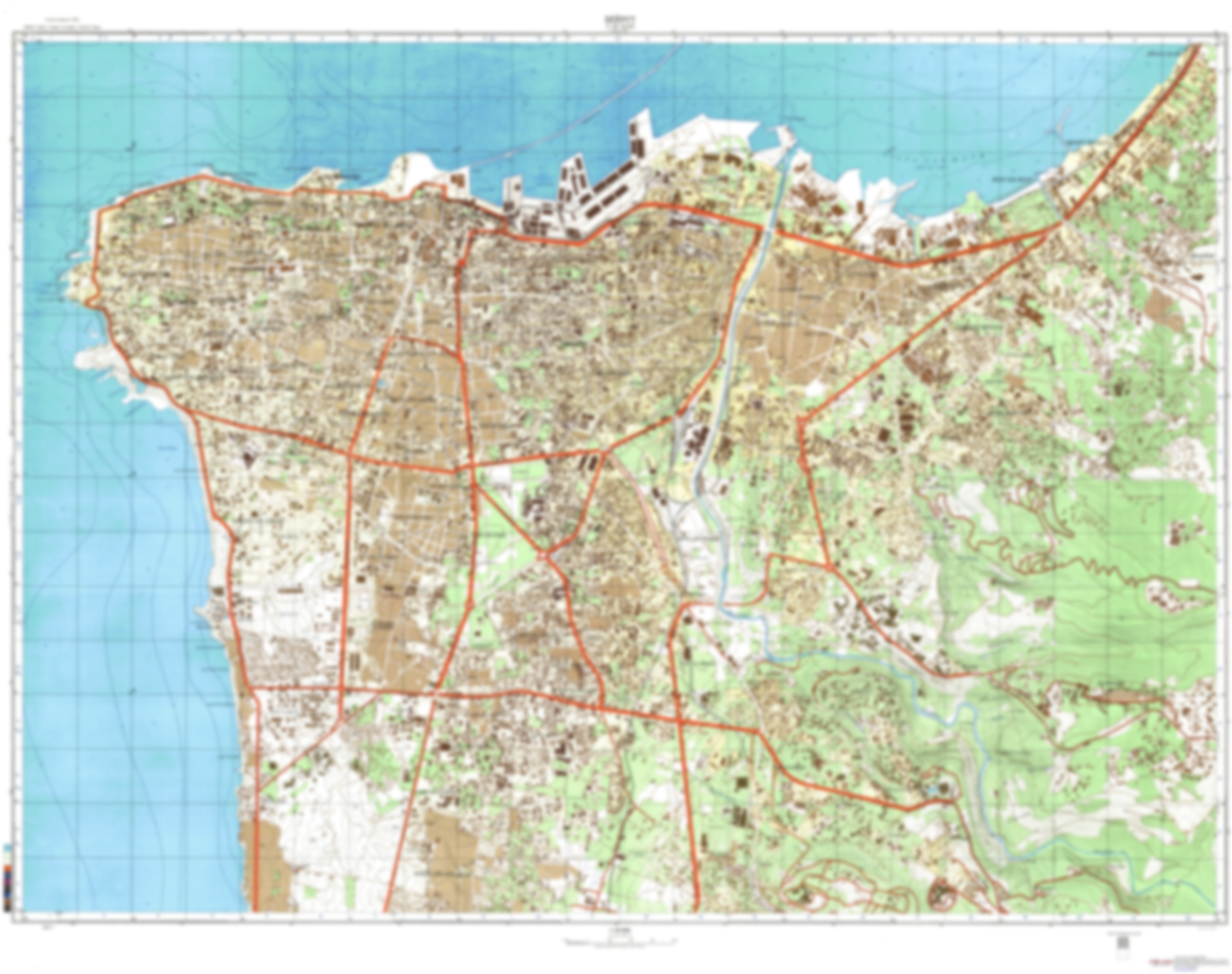 Beirut Map Detailed