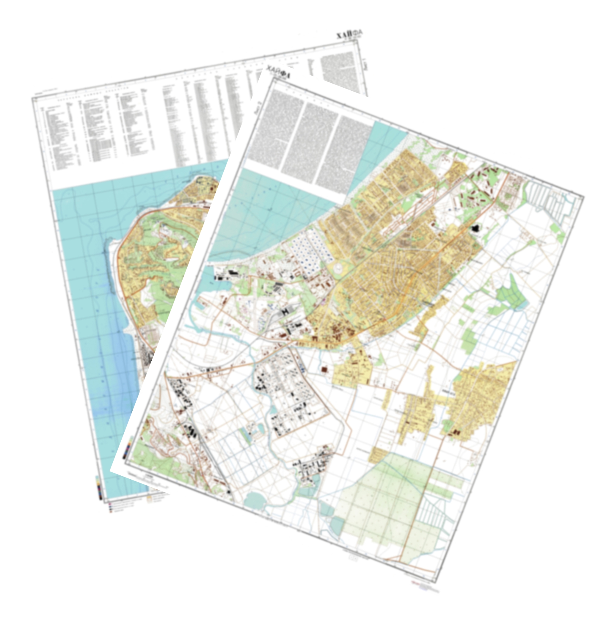 Haifa Israel 2 Sheet Set Soviet Military City Plans