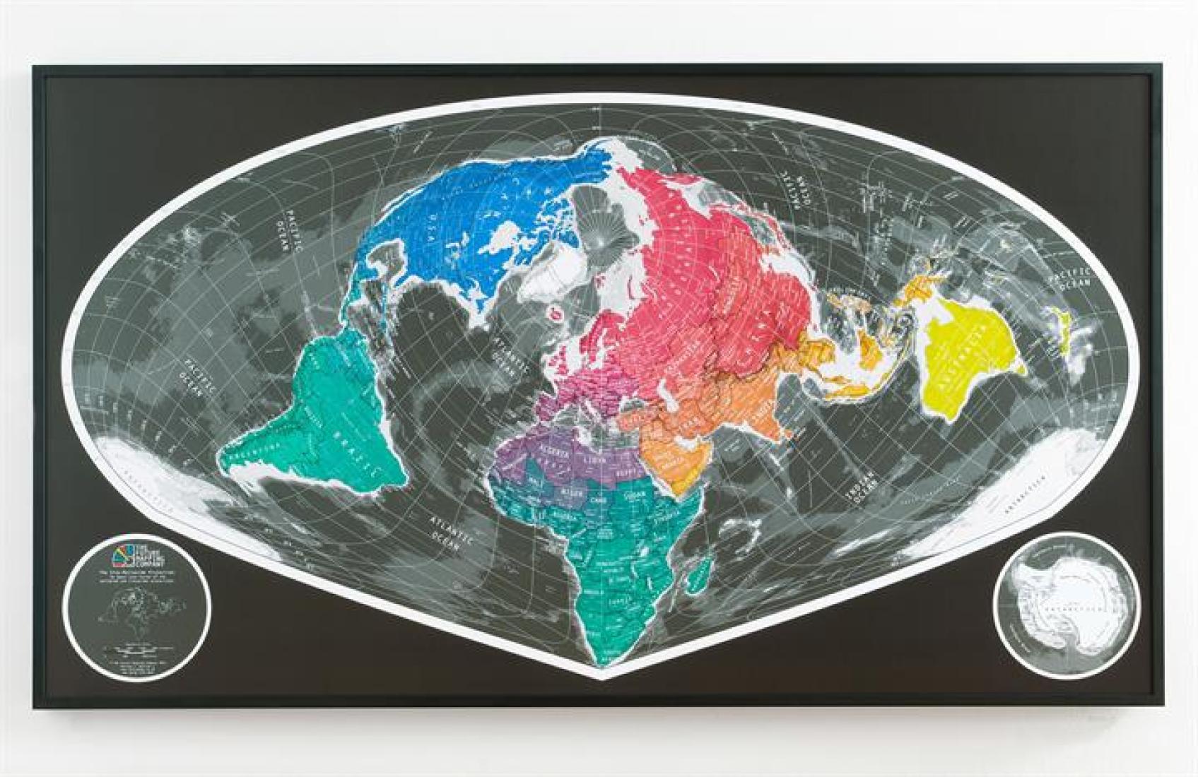 Sinu-Mollweide World Map, Version 2 by Future Mapping Company