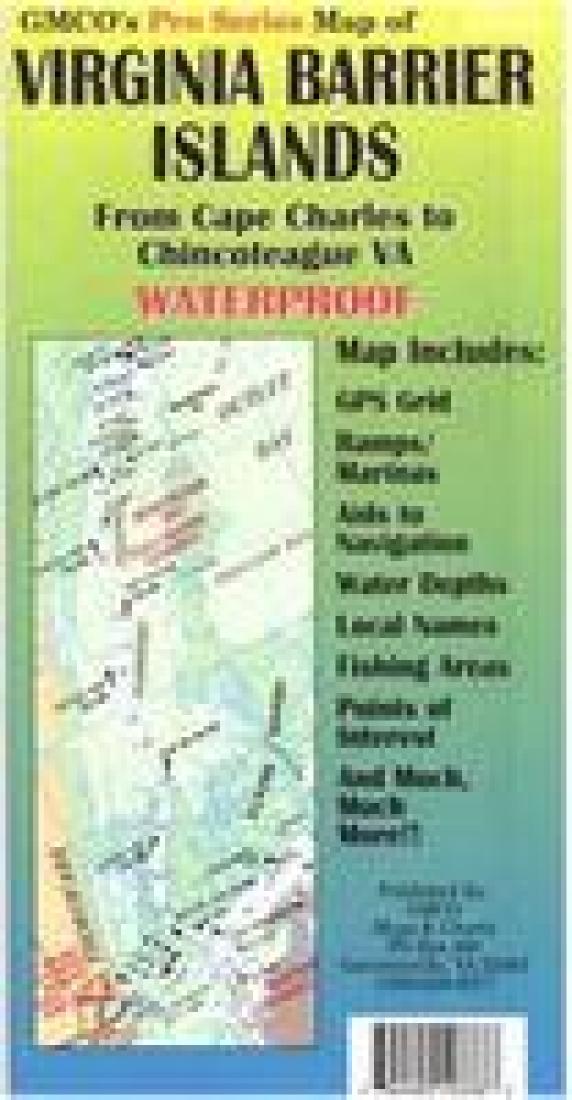 Virginia Barrier Islands Chart & Fishing Map by GMCO Maps & Charts