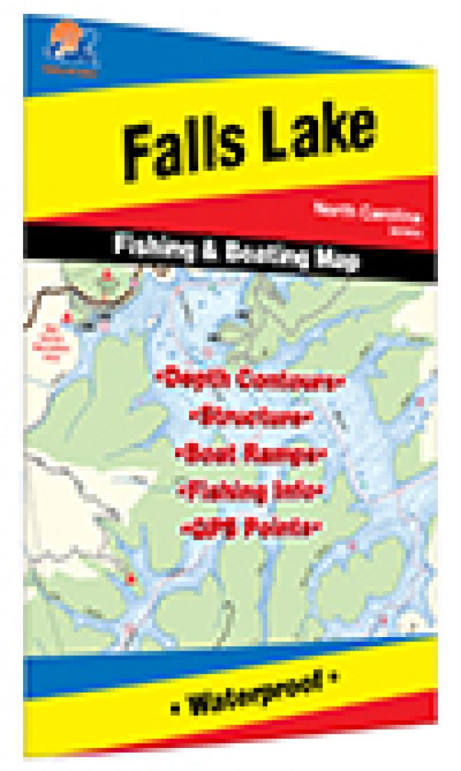 Falls Lake Fishing Map by Fishing Hot Spots