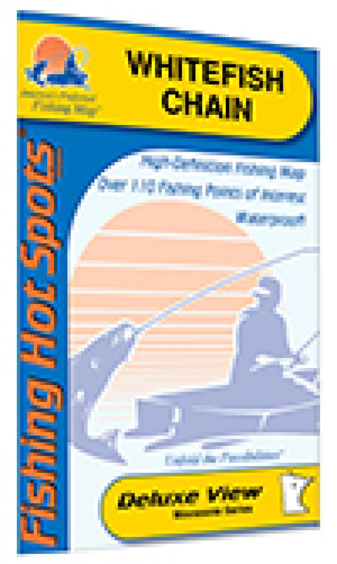 Whitefish Chain Fishing Map by Fishing Hot Spots
