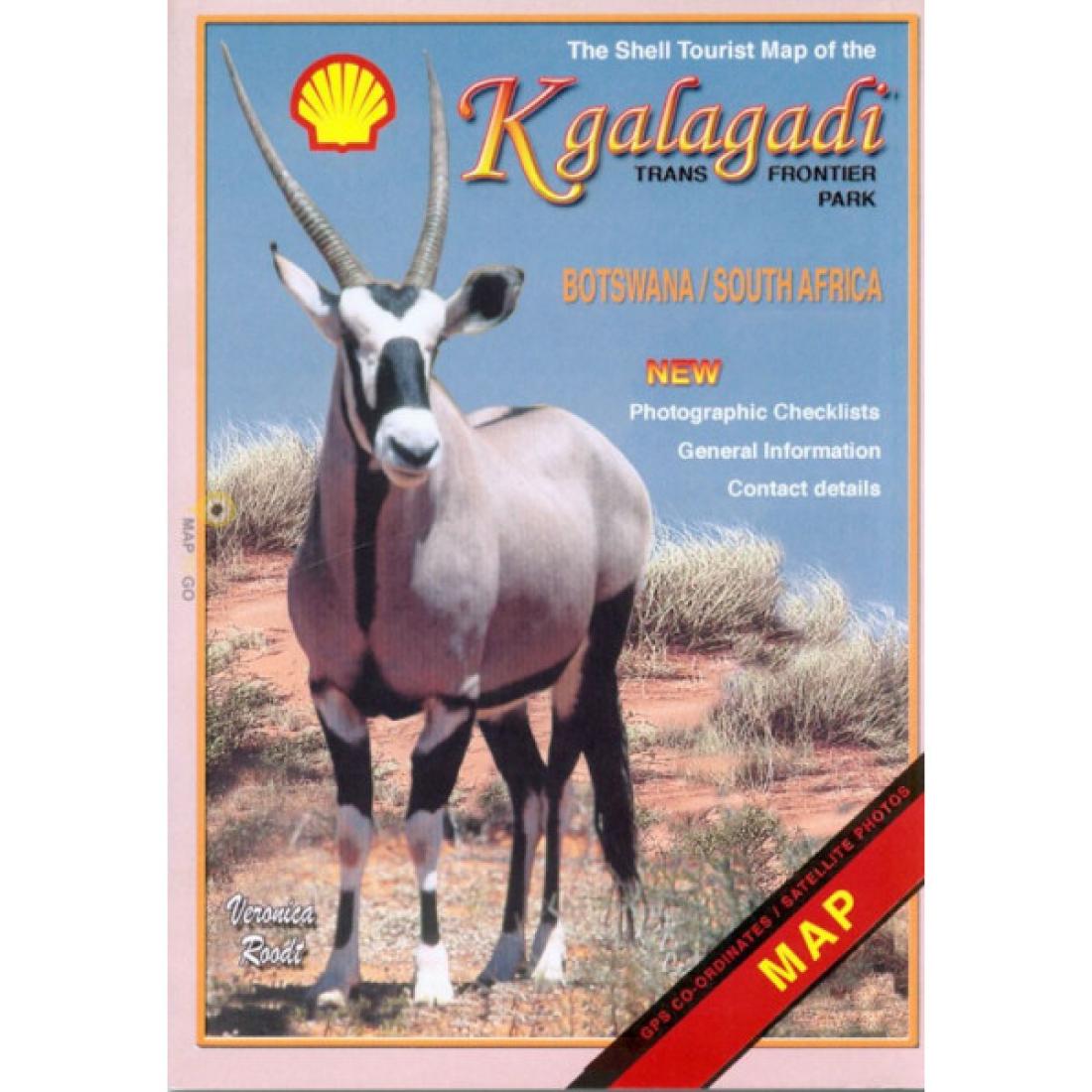 Map of Kgalagadi Transfrontier Park by Veronica Roodt