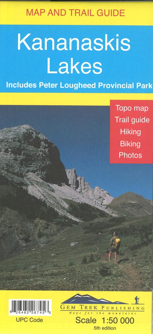 Kananaskis Lakes Map and Trail Guide (waterproof) by Gem Trek