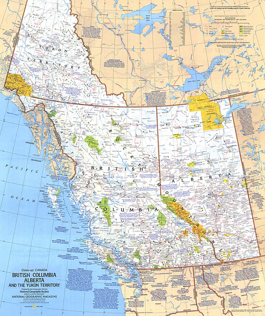 Map Columbia Alberta Canada