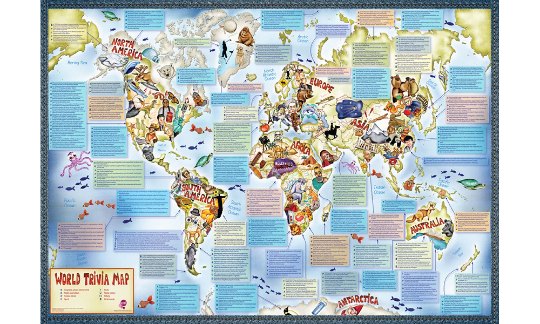 World, Trivia Map of the by Maps International Ltd.