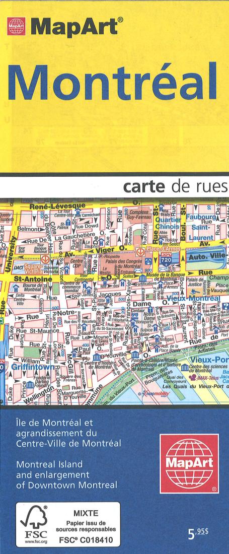 Montreal Road Map by Canadian Cartographics Corporation