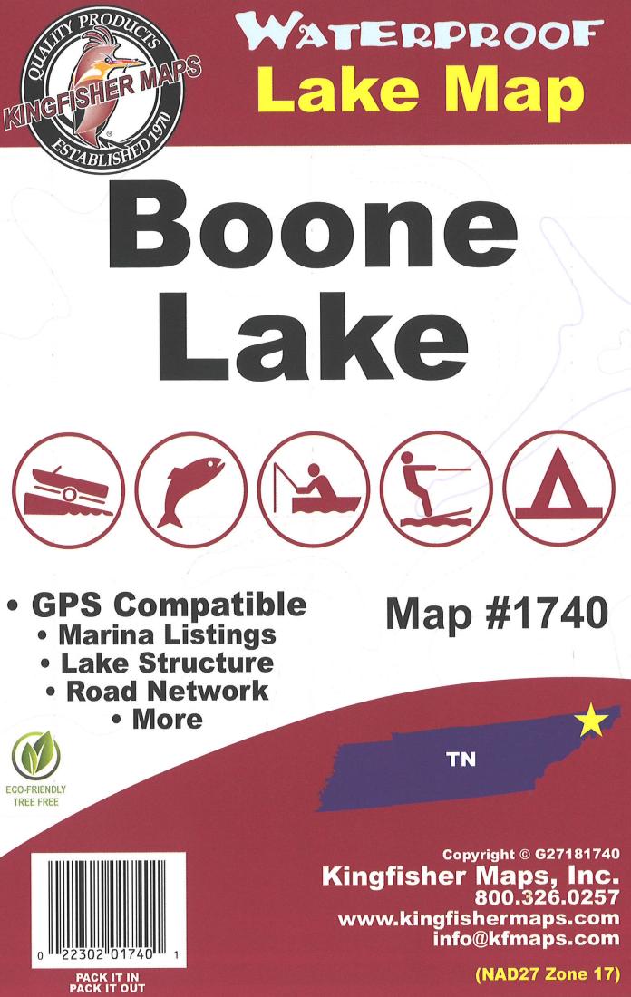 Boone Waterproof Lake Map by Kingfisher Maps, Inc.