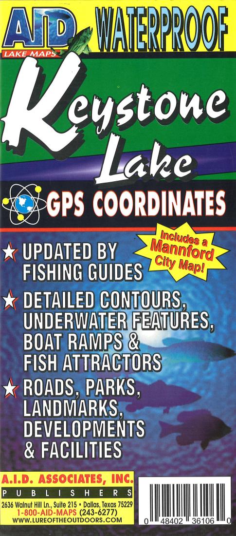 Keystone Lake Fishing Map by A.I.D. Associates