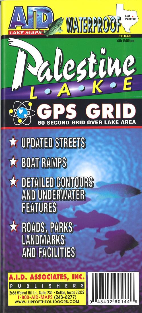 Palestine Lake Fishing Map by A.I.D. Associates