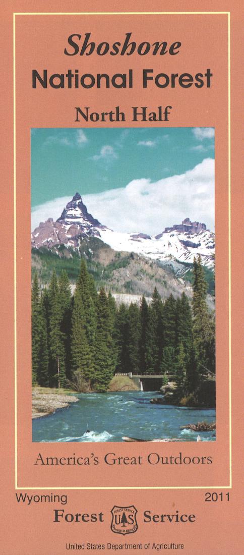 Shoshone National Forest North Half Map by United States Forest Service