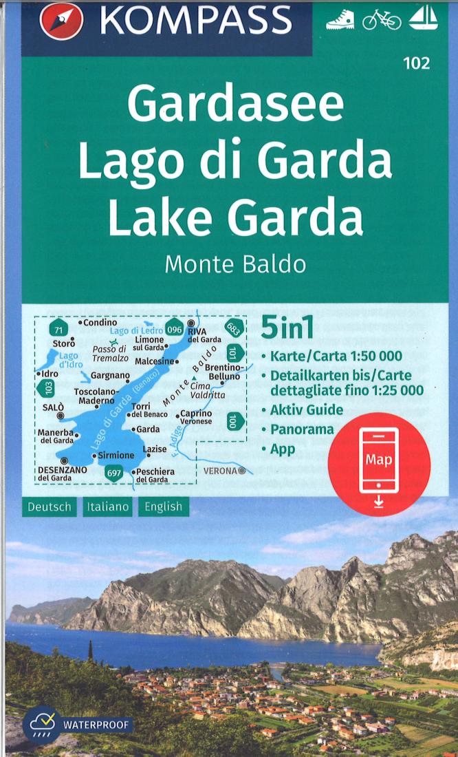 Unterengadin Bassa Engadina Hiking Map by Kompass