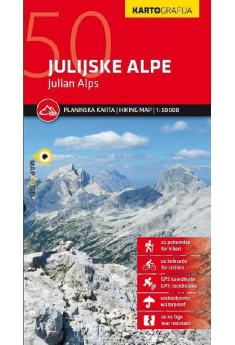 Julian Alps Hiking Map by Kartografija