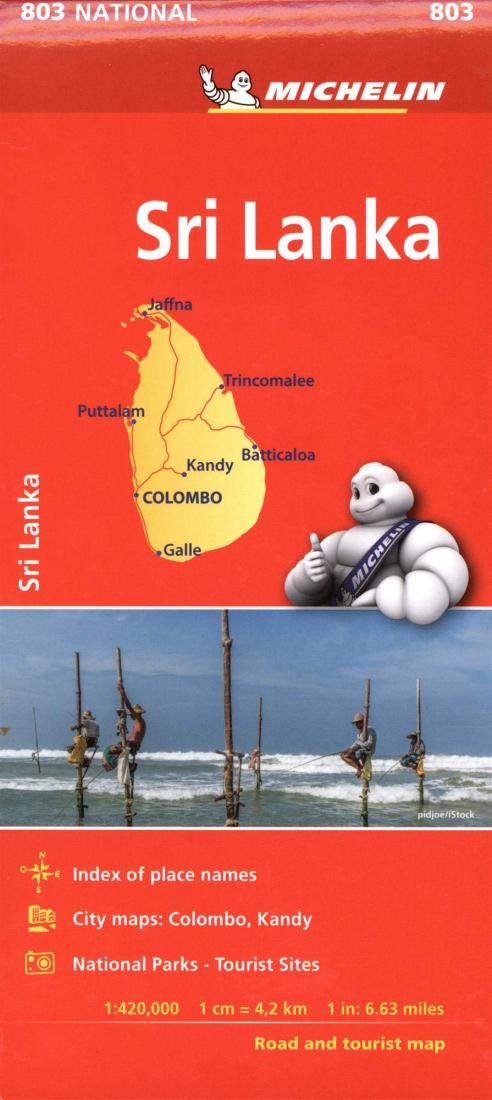 Sri Lanka Road & Tourist Map by Michelin Travel Partner