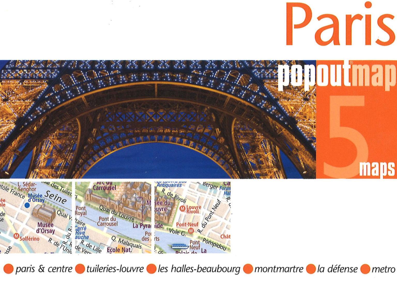Paris, France, PopOut Map by PopOut Products