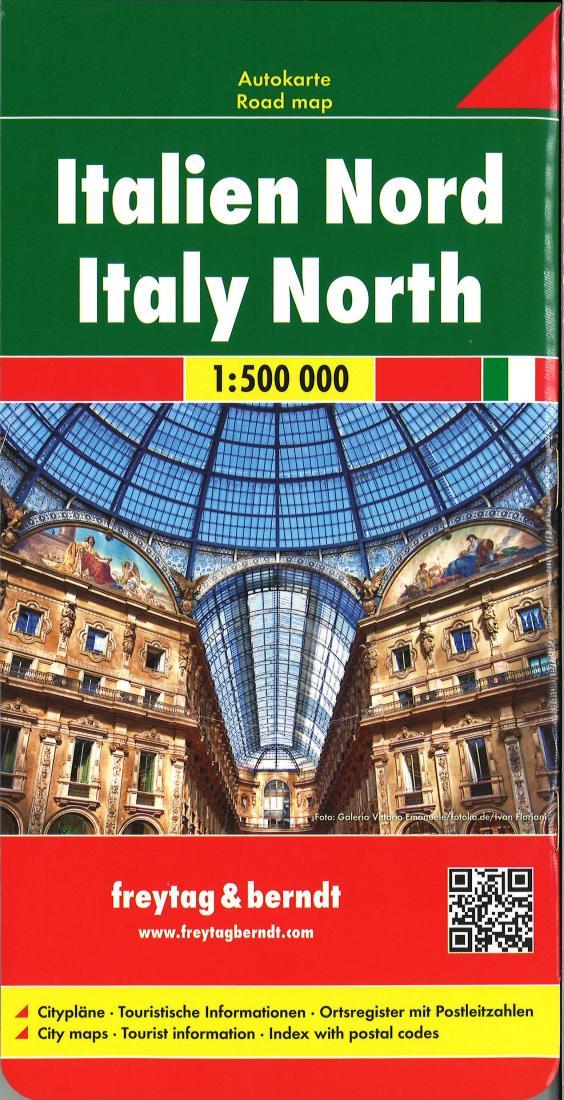 Northern Italy road map by Freytag, Berndt und Artaria