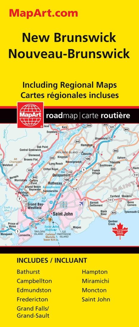 New Brunswick Road Map by Canadian Cartographics Corporation