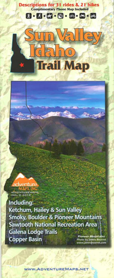 Sun Valley, Idaho, Trail Map by Adventure Maps