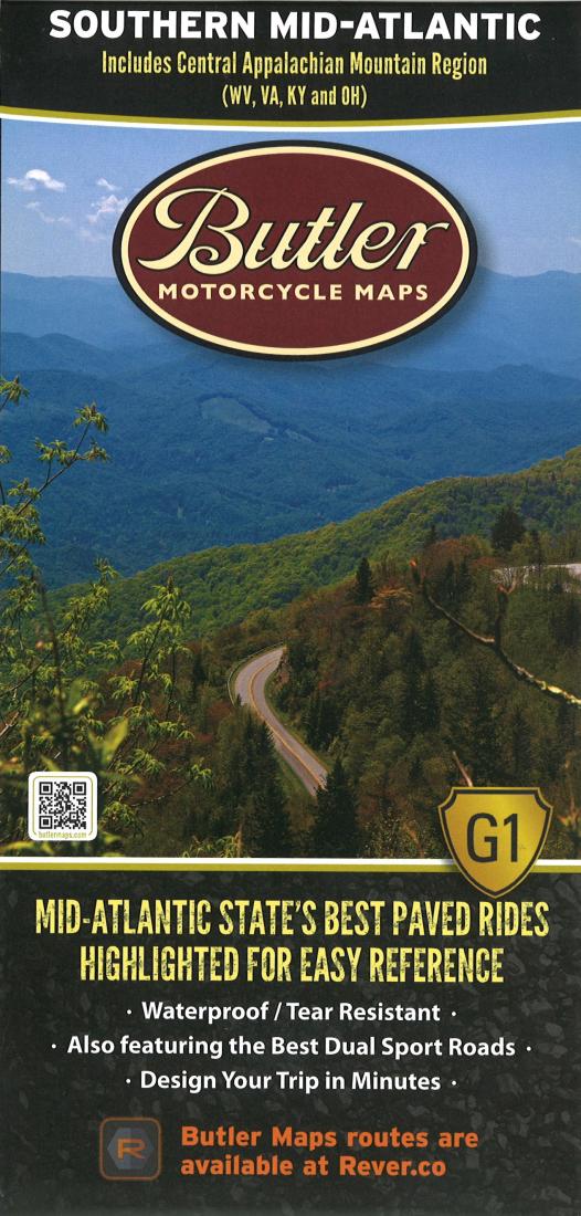Butler's Motorcycle Map: Southern Mid-Atlantic by Butler Motorcycle Maps