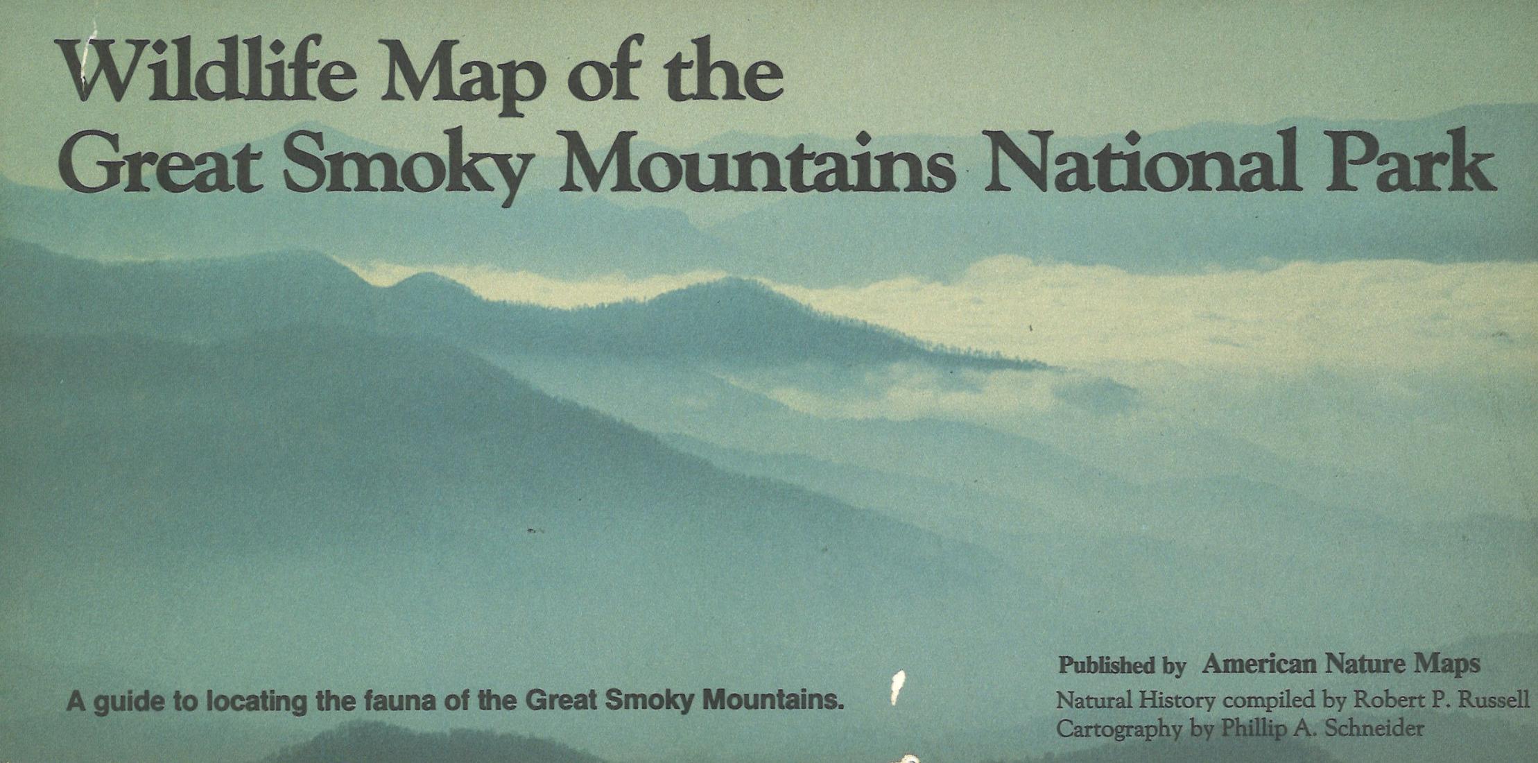Wildlife Map of the Great Smoky Mountains National Park by American ...