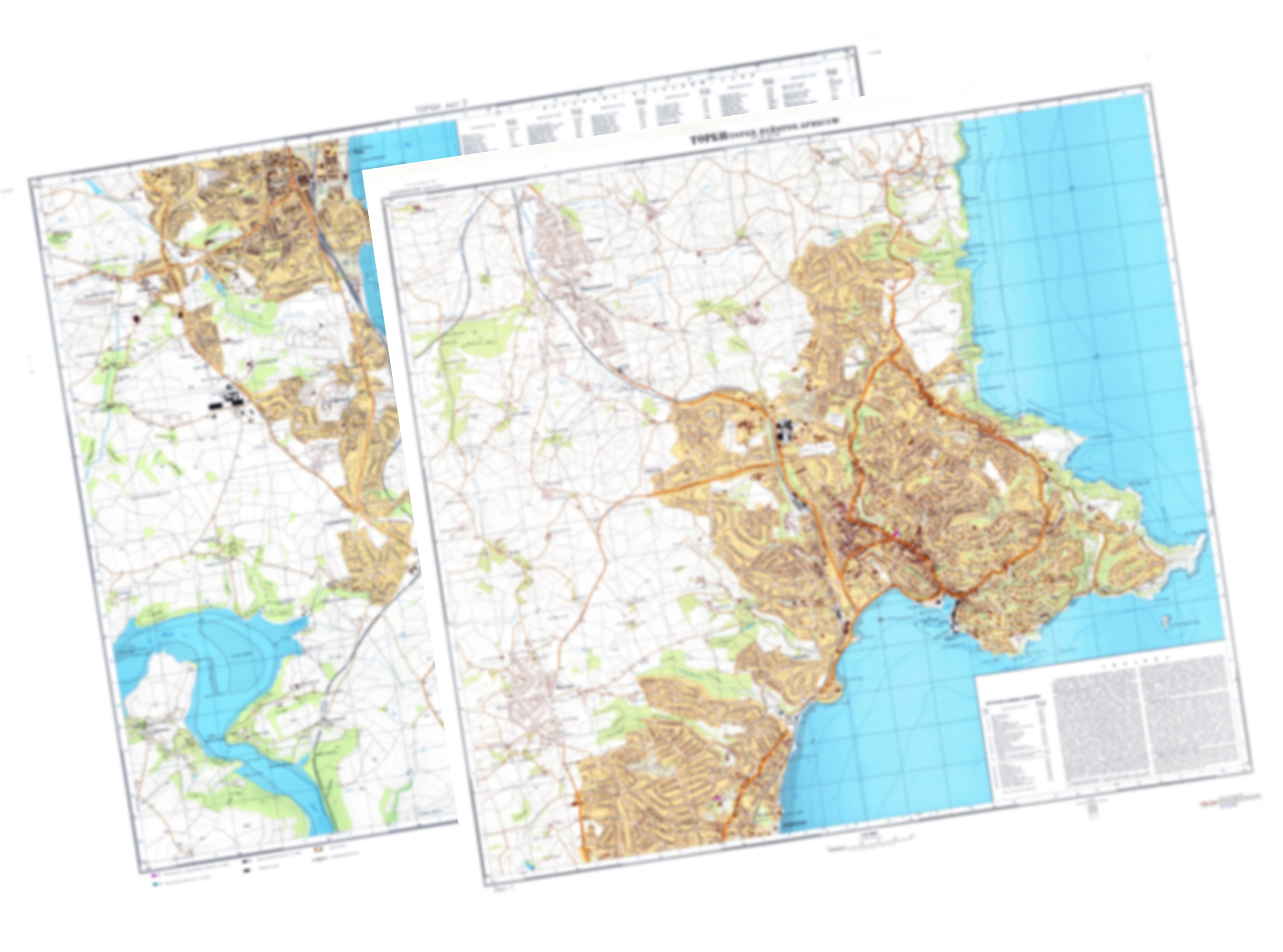 Torbay (UK) 2-Sheet Set - Soviet Military City Plans
