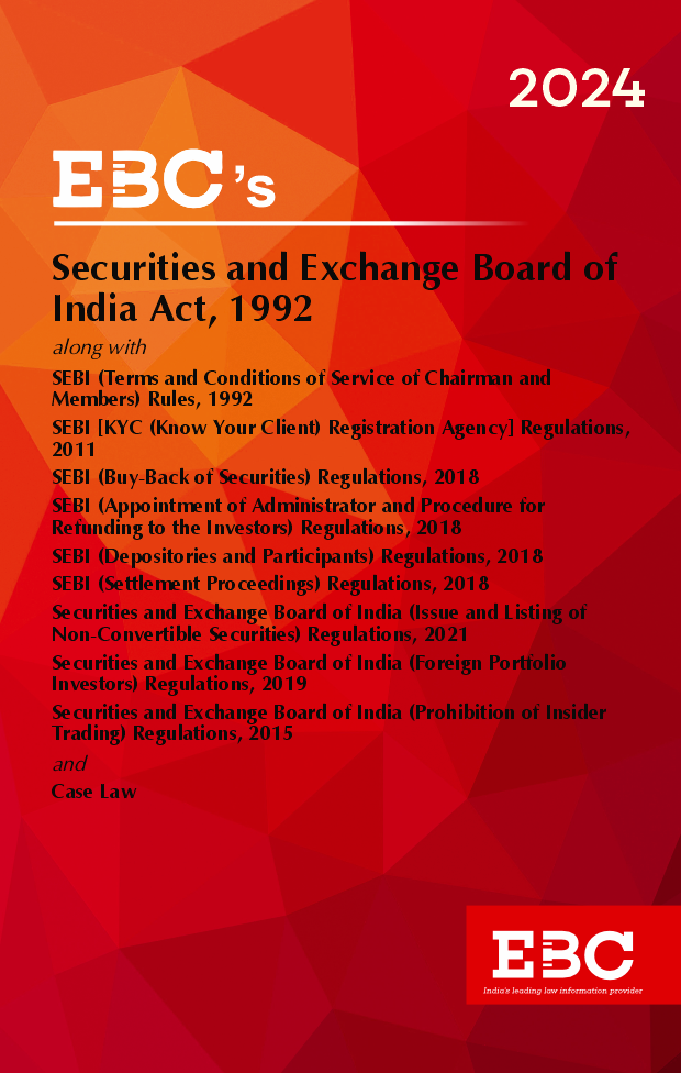 Securities and Exchange Board of India Act, 1992Bare Act (Print/eBook)