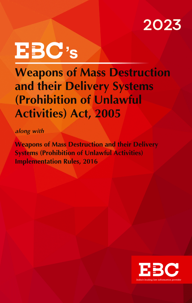 Weapons of Mass Destruction and Their Delivery Systems (Prohibition of ...