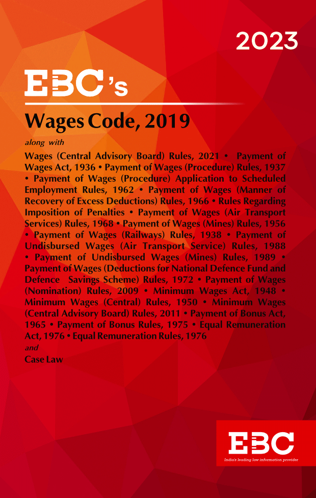 Wages Code, 2019Bare Act (Print/eBook)