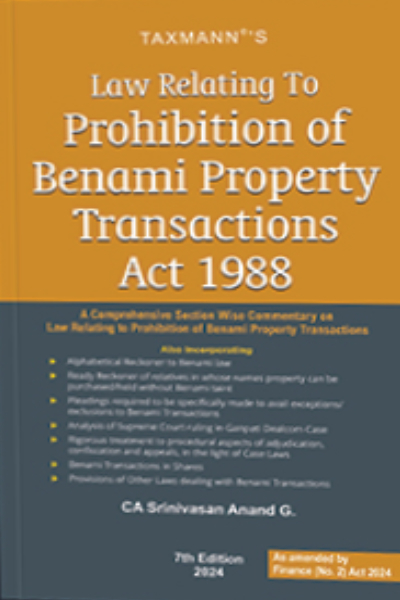 Law Relating to Prohibition of Benami Property Transactions Act 1988