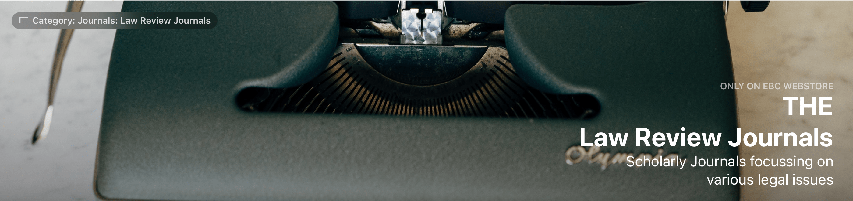 Academic Law Journals : JOURNALS - EBC Webstore