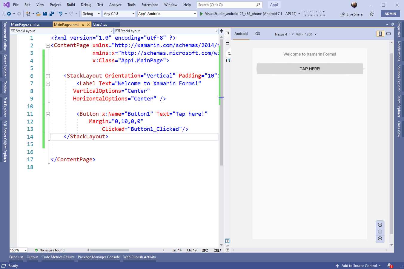 Xamarinforms Previewer Does Not Show Up In Visual Studio Setting Up