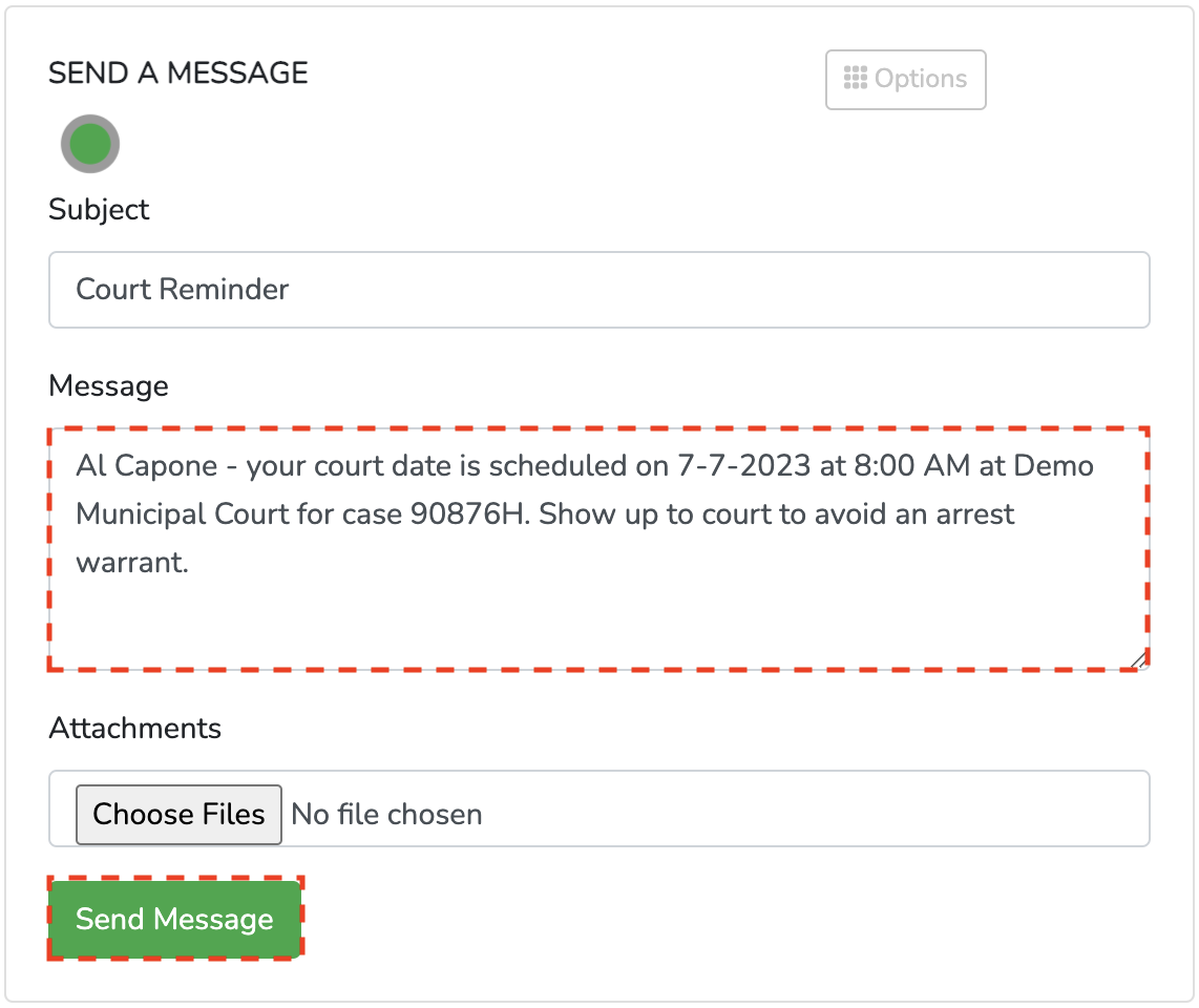 How to Send a One-off Message