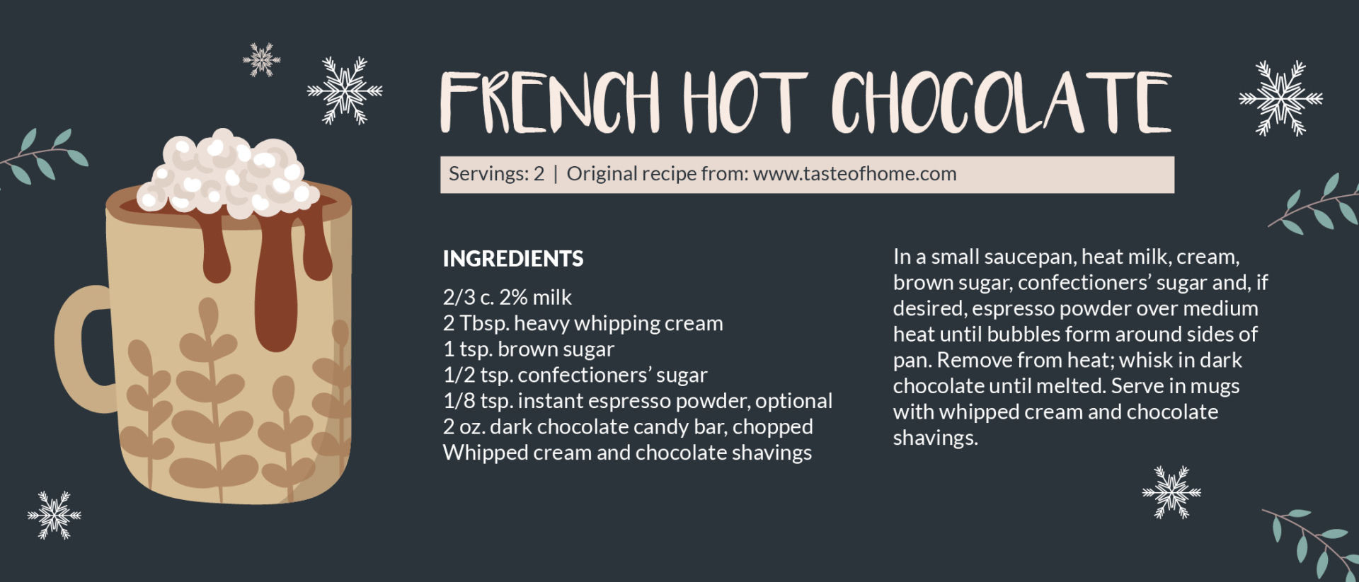 FREE Printable Winter Drink Recipe Cards | Econoprint Creative Team