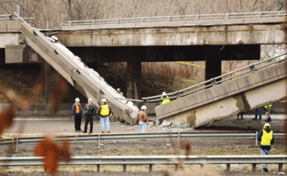 I-70 Overpass Collapses in Western PA :: Story ID: 6500 :: Construction ...