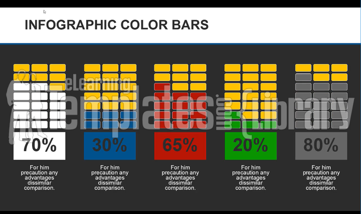 Cobalt Style Infographic Color Bars - PowerPoint