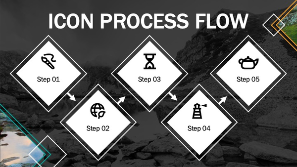 Process Flow Icon Black