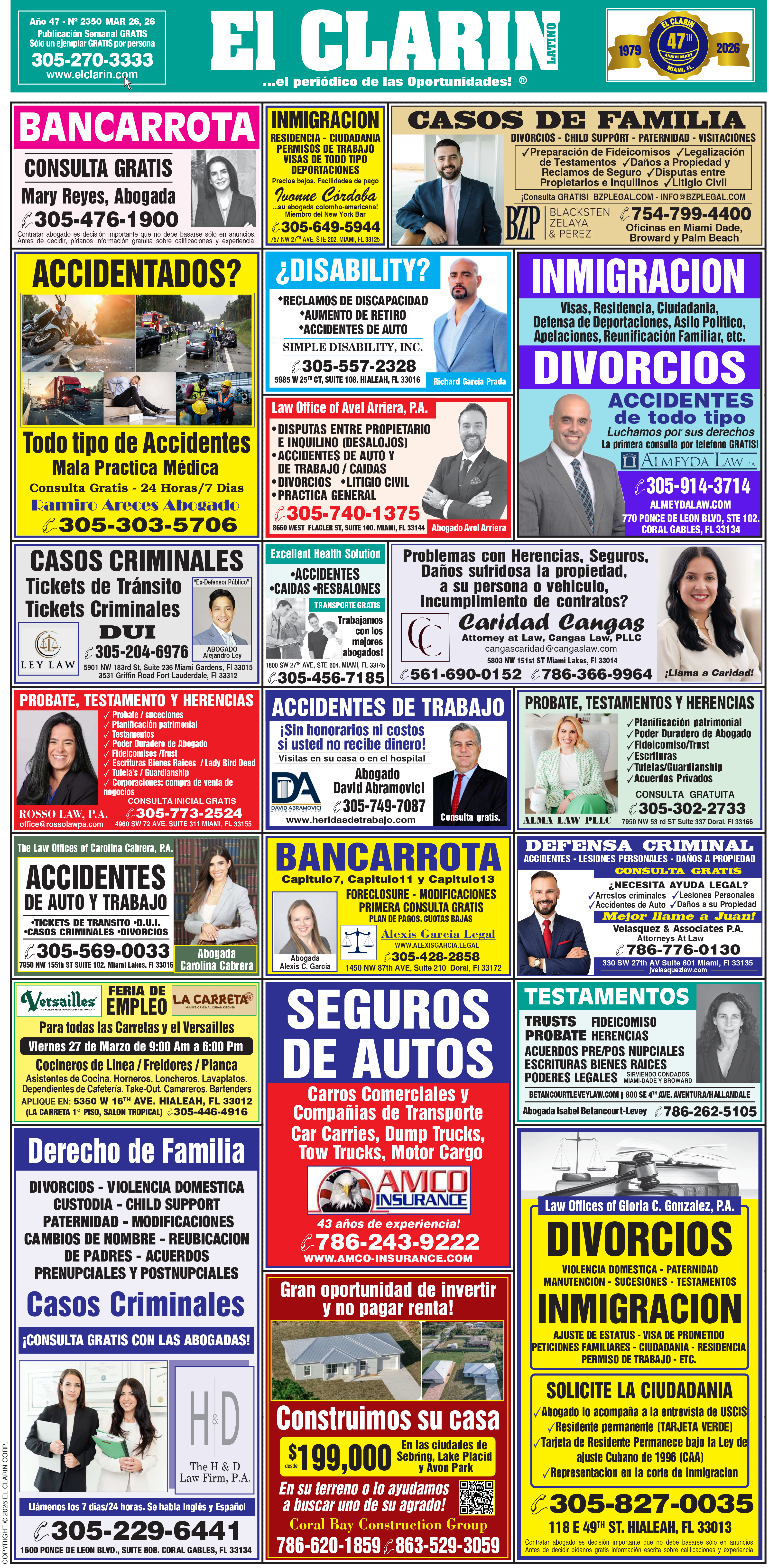 El Clarin: Anuncios clasificados en Miami