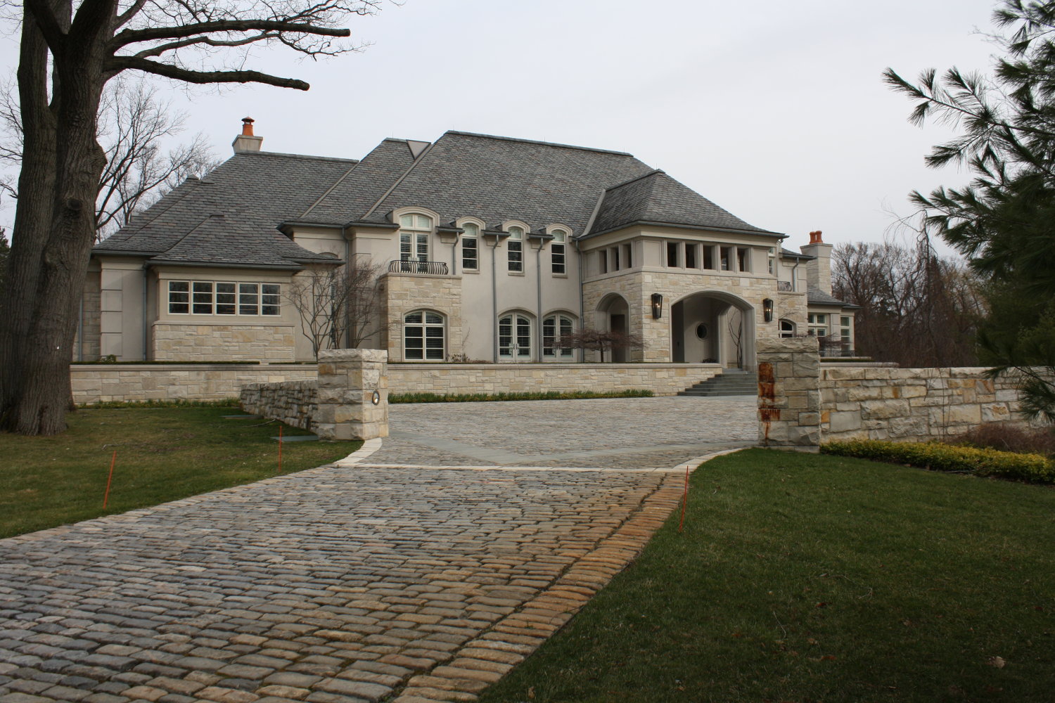 The outside of the house is closely monitored for visitors.