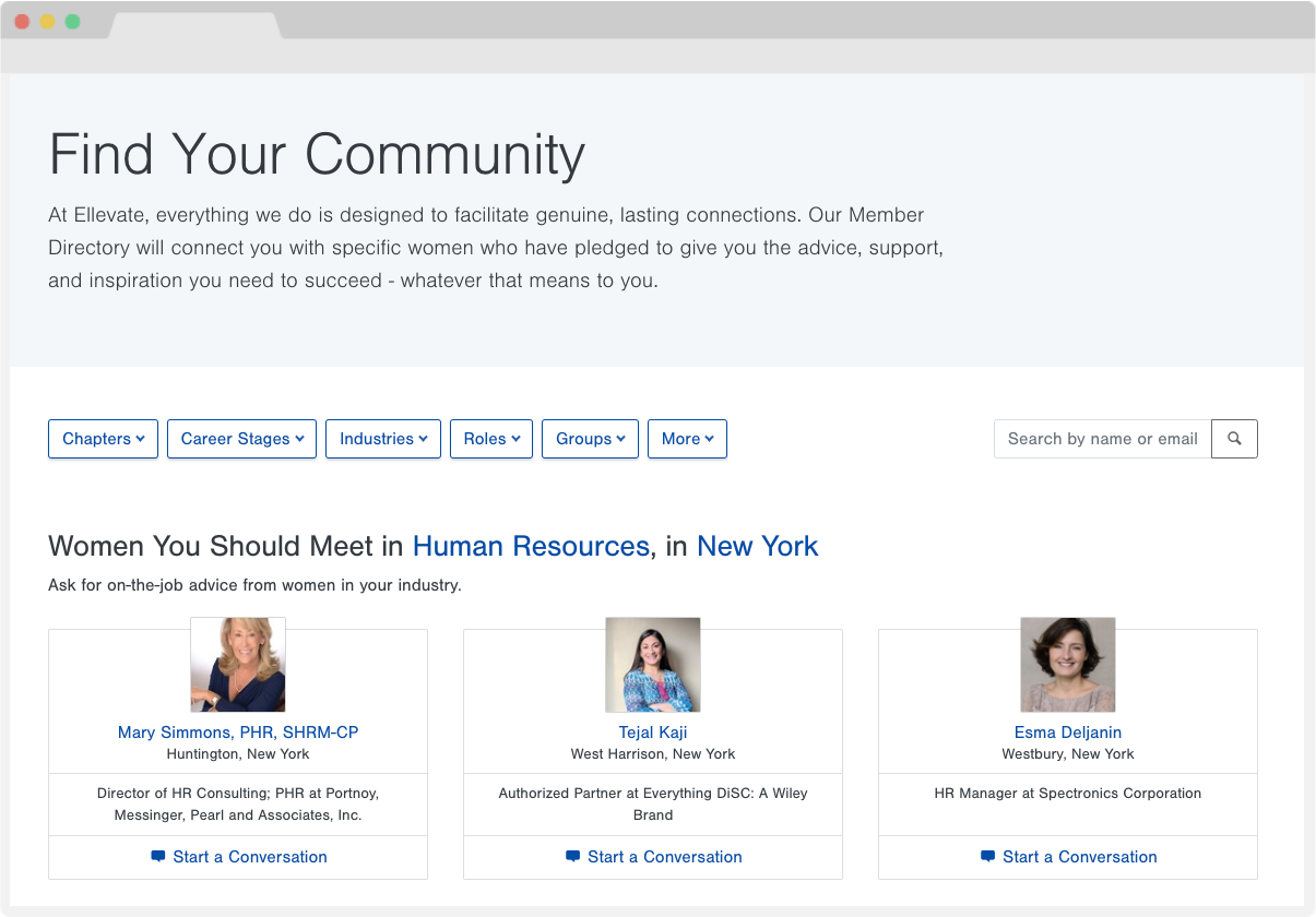 Find Your People in the New Ellevate Member Directory | Ellevate