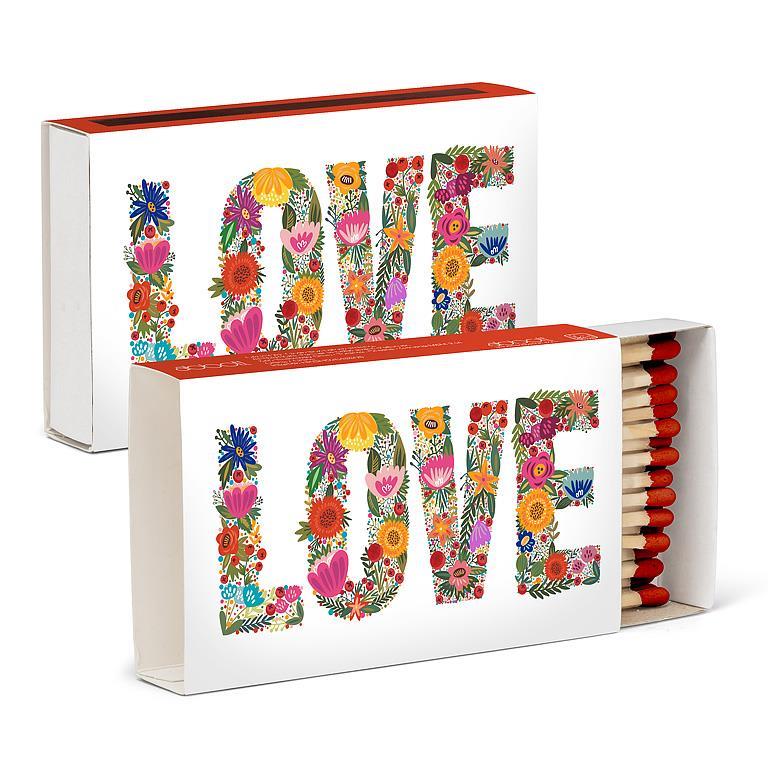 Floral LOVE Matches-45stks-4"L