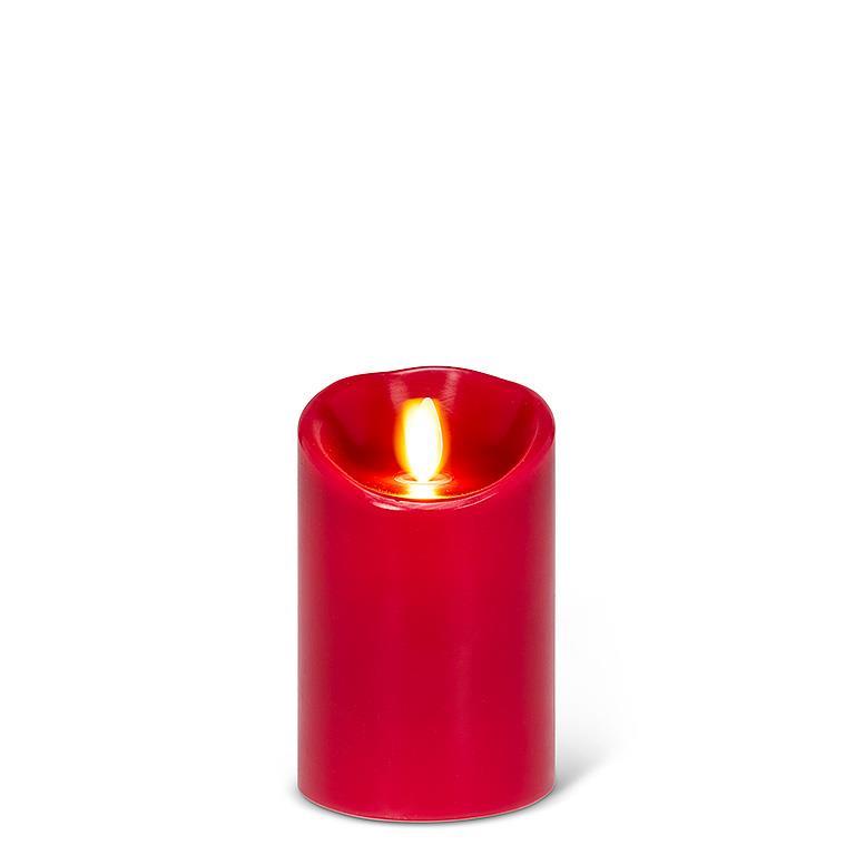 Sm Red Reallite Candle-3x4.5"