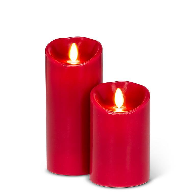 Sm Red Reallite Candle-3x4.5"