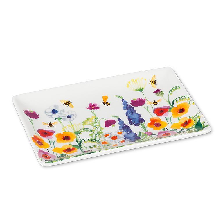 Bee Garden Rect Plate-4x6"L