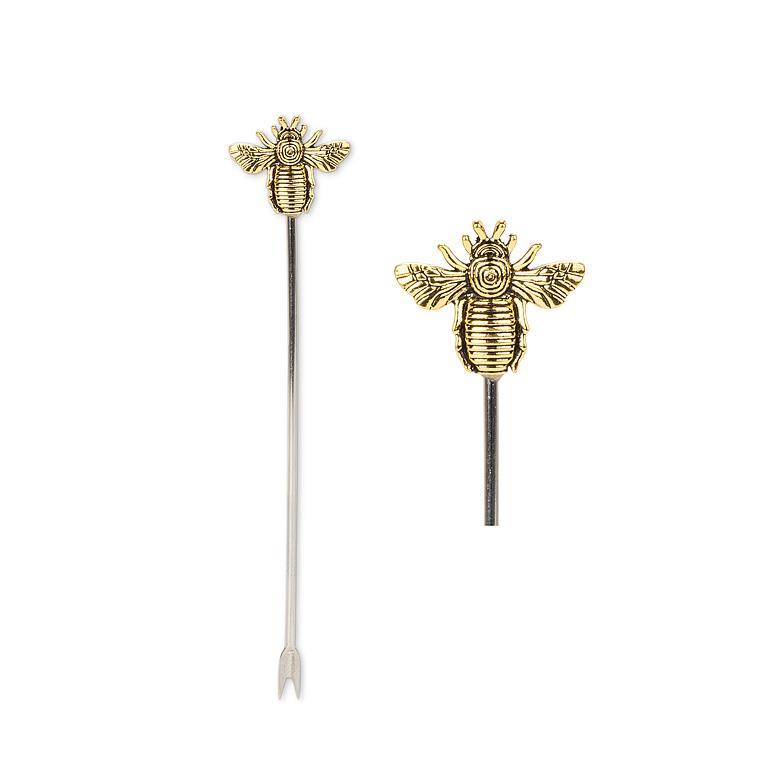 *S/4 Golden Bee Cocktail Picks-4.5"L