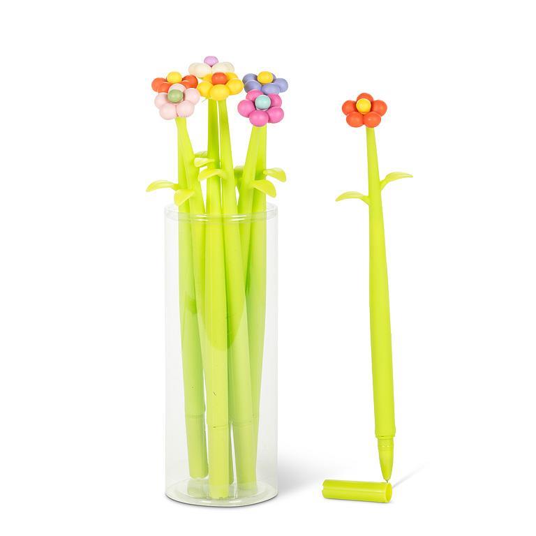 Wobbly Pen w/Simple Flower-6Asst-9"H