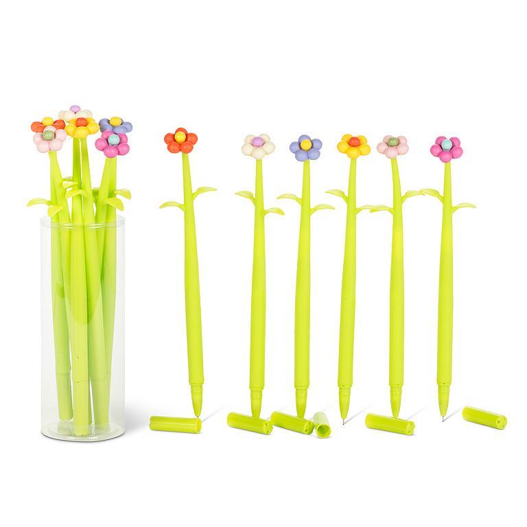 Wobbly Pen w/Simple Flower-6Asst-9"H
