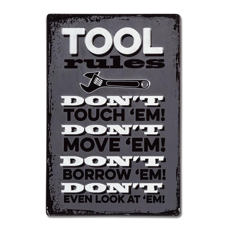 Tool Rules Wall Sign-8x12"H