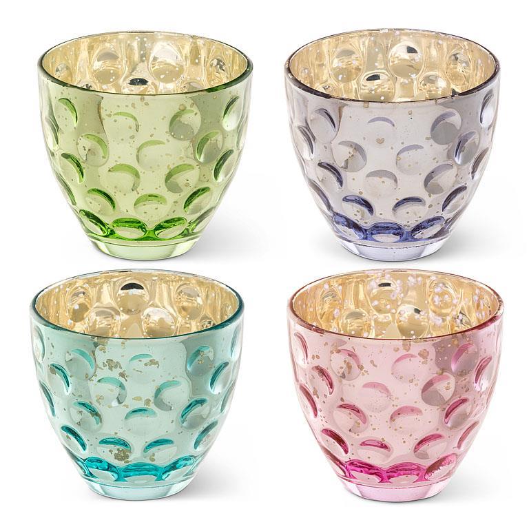 Dimple Tealight Cup-4Asst-3"H