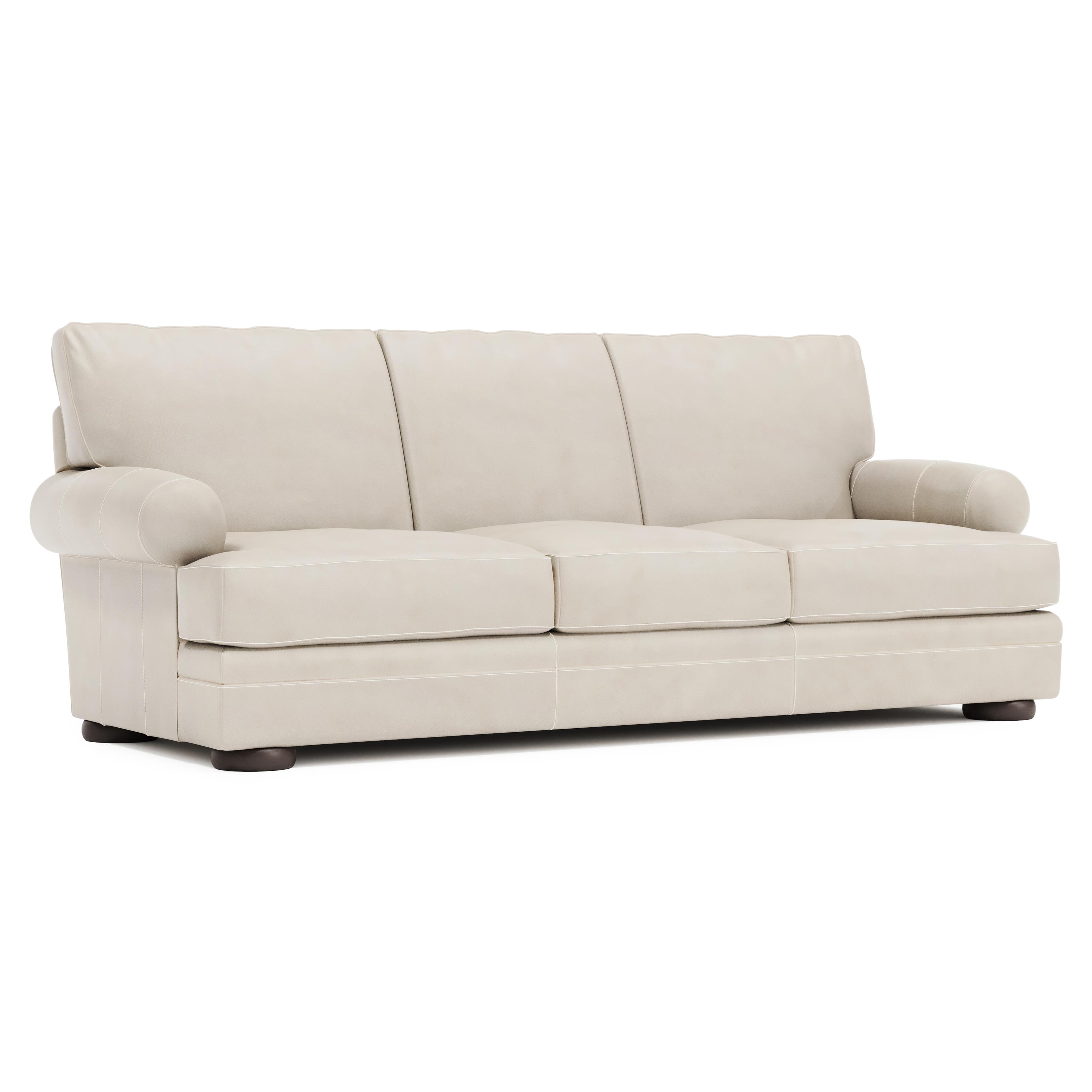 Harrison Leather Sofa Without Pillows